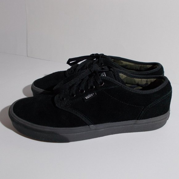 Vans | Shoes | Vans Mens Black Suede Shoes Low Top Lace Up Size 9 ...